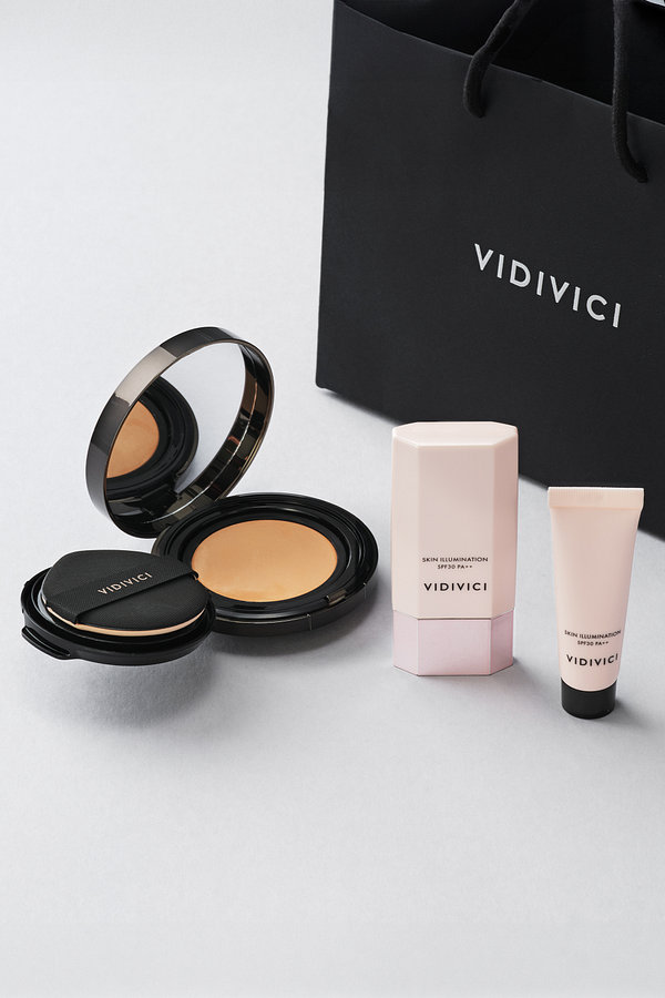 Vidivici비디비치 Exclusive 롱웨어 스킨 핏 쿠션 스킨 일루미네이션 세트 사은품 증정 신세계v