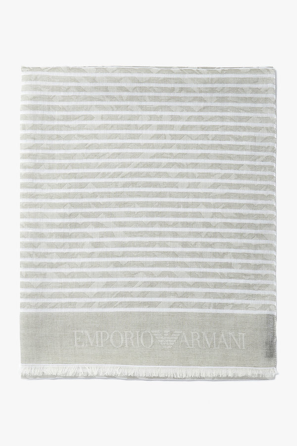 Emporio Armani엠포리오 아르마니 남성 스트라이프 패턴 코튼 스톨 Sivillage 에스아이빌리지