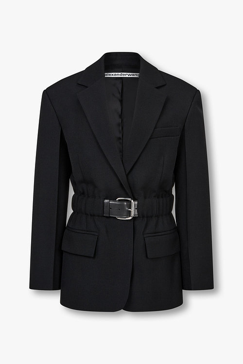 Alexanderwang알렉산더왕 레더 빅 벨티드 울 블레이저 Sivillage 에스아이빌리지