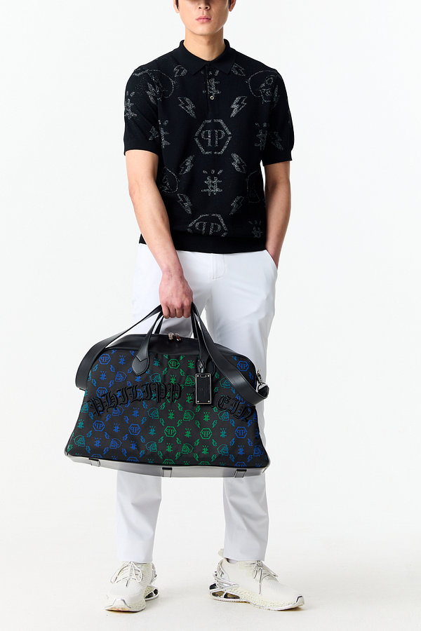 Philipp Plein Golf필립플레인 골프 Men 스컬 레인보우 자카드 보스턴백 Sivillage 에스아이빌리지