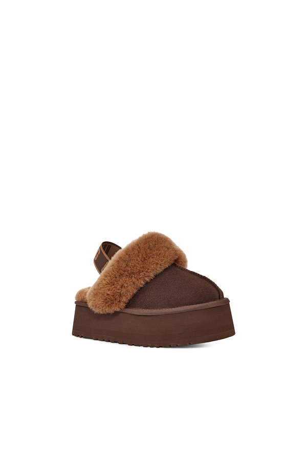 Ugg어그 Women Ugg 로고 밴딩 퍼 카라 플랫폼 샌들 펀케트 Sivillage 에스아이빌리지