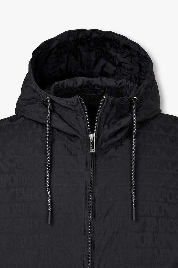 Emporio Armani엠포리오 아르마니 남성 풀 로고 패턴 후디드 자켓 Sivillage 에스아이빌리지