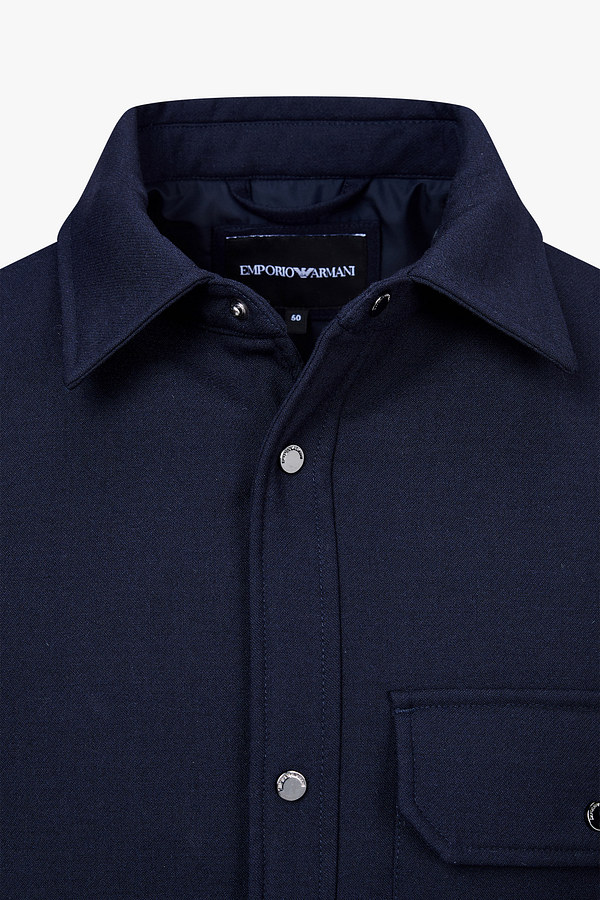 Emporio Armani엠포리오 아르마니 남성 울 블렌드 스냅 버튼 패디드 자켓 Sivillage 에스아이빌리지