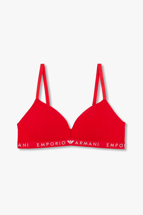 Emporio Armani Underwear엠포리오 아르마니 언더웨어 여성 로고 밴딩 패디드 트라이앵글 브라 Si