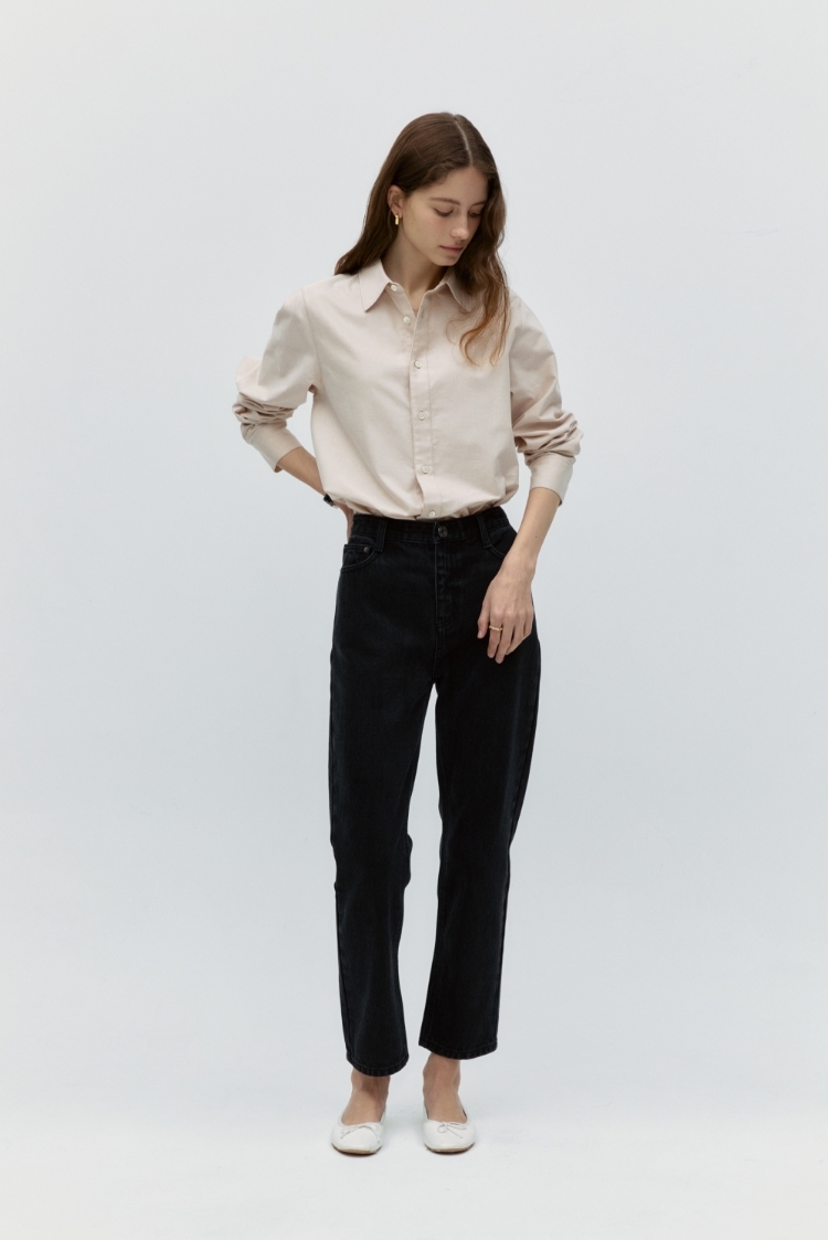 DEPOUND(드파운드) dpwd logo standard shirts - beige | S.I.VILLAGE (에스아이빌리지)
