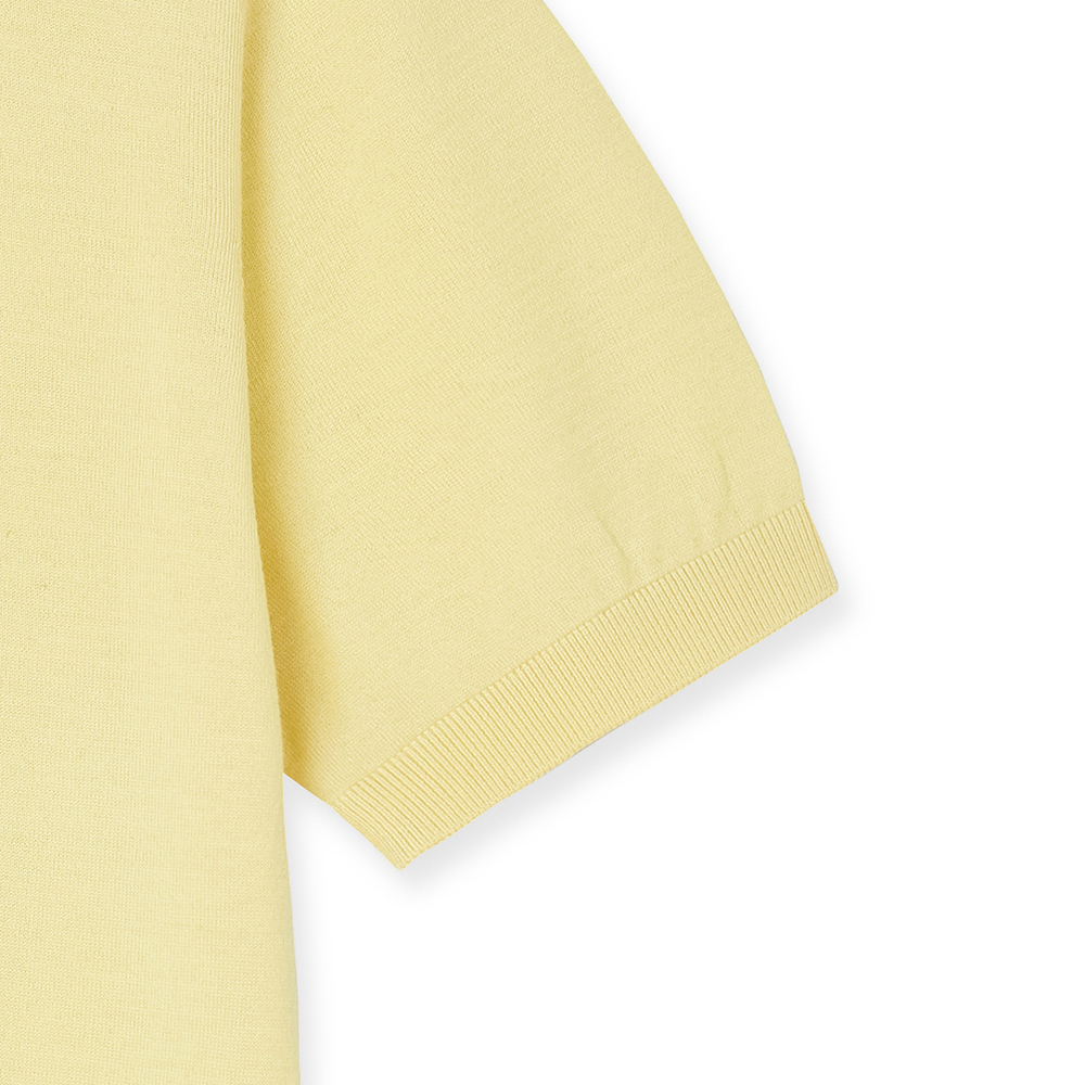 IOLO(이올로) Silk Blended Half Polo_Lemon Yellow | S.I.VILLAGE (에스아이빌리지)