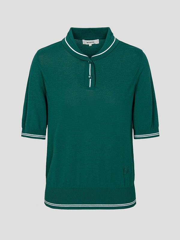 Beanpole Golf빈폴골프 빈폴골프 여성 숄 칼라 반소매 니트 풀오버 그린 Bj3751a15m Si