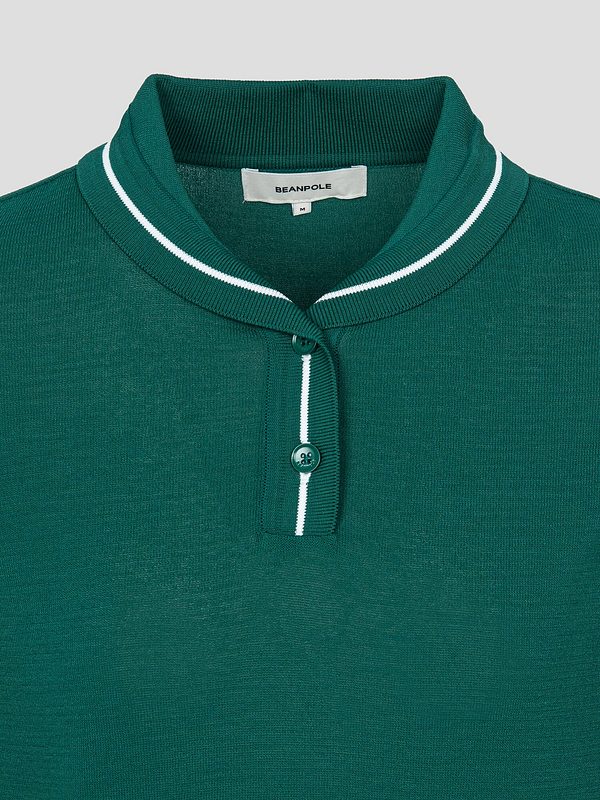 Beanpole Golf빈폴골프 빈폴골프 여성 숄 칼라 반소매 니트 풀오버 그린 Bj3751a15m Si