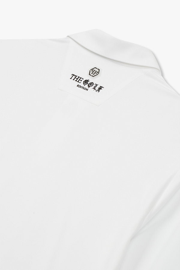 Philipp Plein Golf필립플레인 골프 Men 에센셜 롱 슬리브 폴로 셔츠 Sivillage 에스아이빌리지