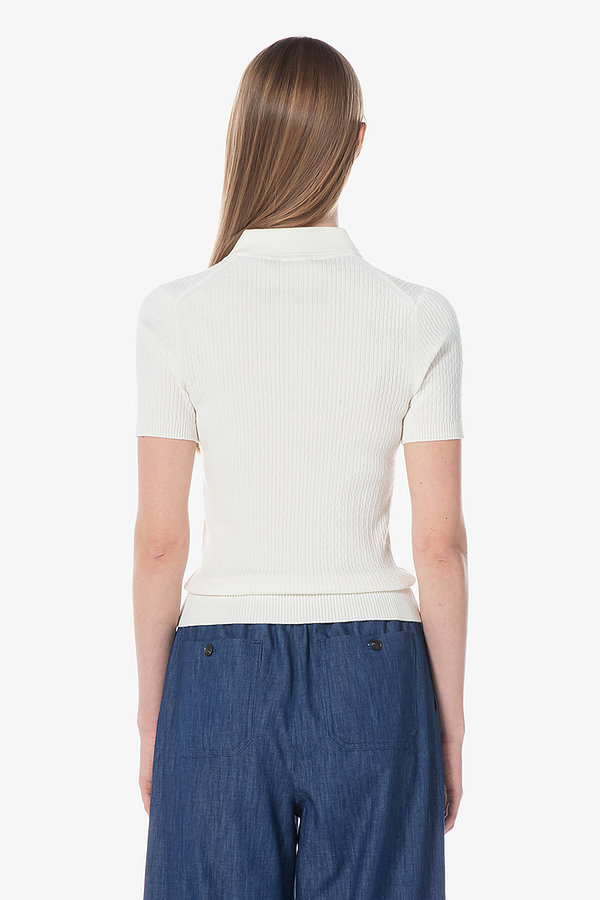Lacoste라코스테 라코스테 여성 케이블 반팔 폴로 스웨터 Pf497e 54g 70v Sivillage 에스