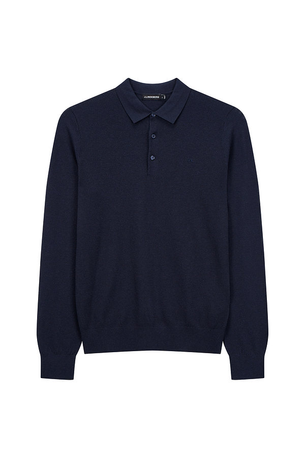 Jlindeberg제이린드버그 Men Collection 로언 스트럭처 롱 슬리브 폴로 니트 Sivillage