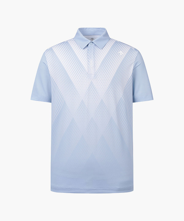 Descente Golf데상트골프 남성 그라데이션 프린트 반팔 티셔츠 Dp22mfts55 Sivillage 에스