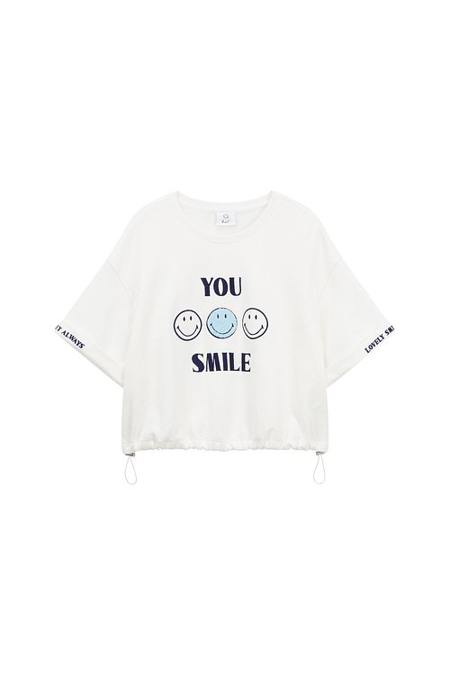 Gcut지컷 리오더 Smiley® 스마일리 부클 로고 티셔츠 Sivillage 에스아이빌리지