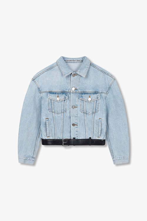 Alexanderwang알렉산더왕 Unisex 레더 벨티드 데님 자켓 Sivillage 에스아이빌리지