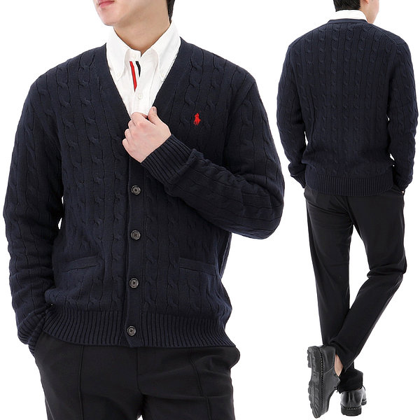 Polo Ralph Lauren폴로랄프로렌 폴로랄프로렌 케이블 니트 코튼 가디건 710890548 004 Si