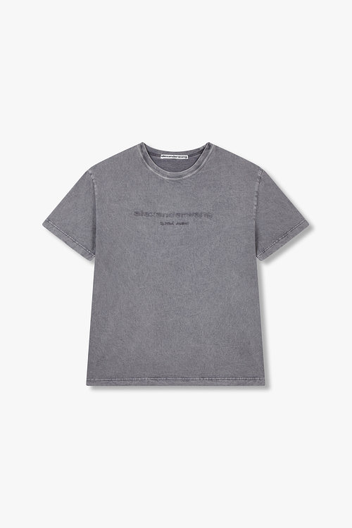 Alexander Wang알렉산더왕 Unisex 엠보 로고 워시드 티셔츠 Sivillage 에스아이빌리지