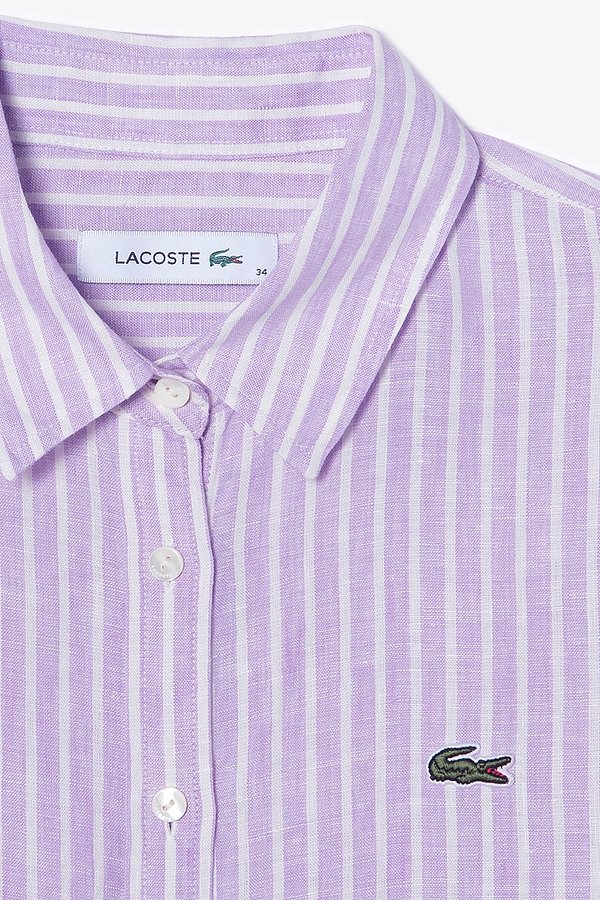 Lacoste라코스테 라코스테 여성 스트라이프 린넨 셔츠 Cf770e 54g Iy2 Sivillage 에스아이빌리지