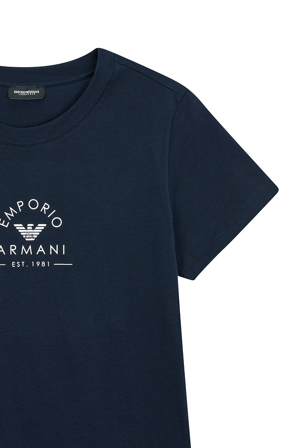 Emporio Armani Underwear엠포리오 아르마니 언더웨어 여성 라운드 로고 라운지 티셔츠 Si