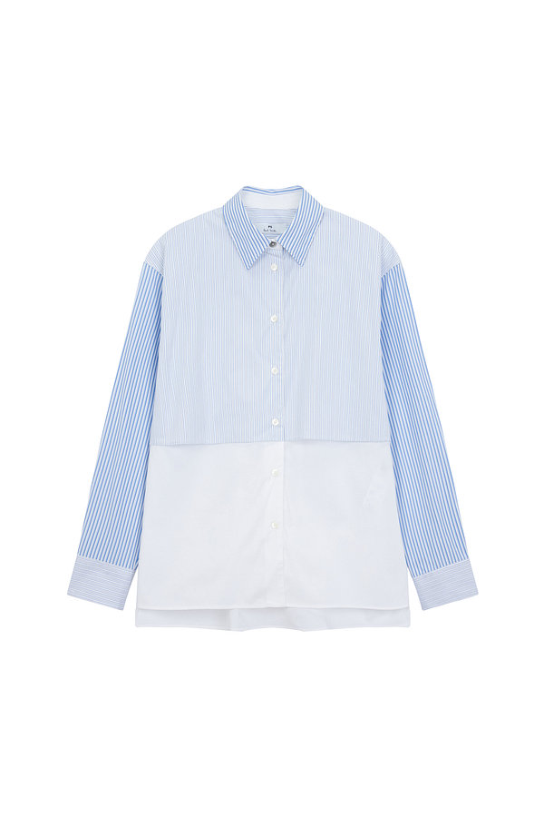 Paul Smith폴스미스 Ps Paul Smith 여성 스트라이프 패널 코튼 셔츠 Sivillage 에스아이빌리지