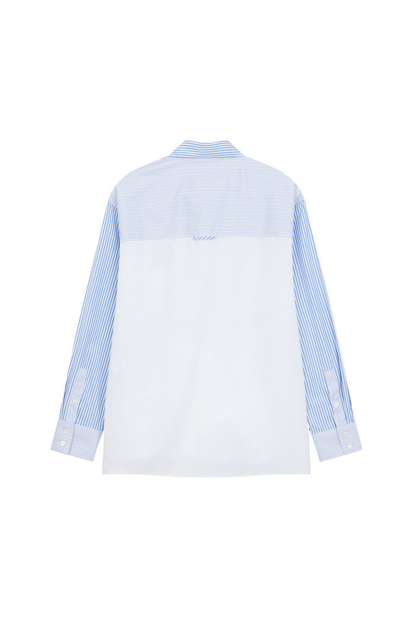 Paul Smith폴스미스 Ps Paul Smith 여성 스트라이프 패널 코튼 셔츠 Sivillage 에스아이빌리지