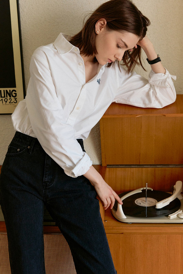 DEPOUND(드파운드) dpwd logo standard shirts - white | S.I.VILLAGE (에스아이빌리지)
