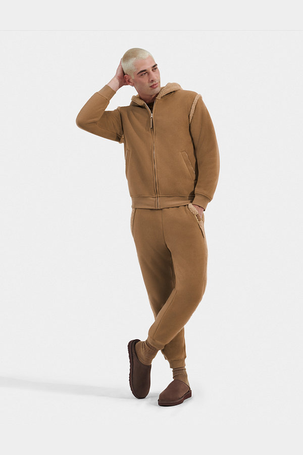 Ugg어그 For Men 플러시 플리스 후드 집업 자켓 에브렌 본디드 플리스 집업 Sivillage 에스아이빌리지