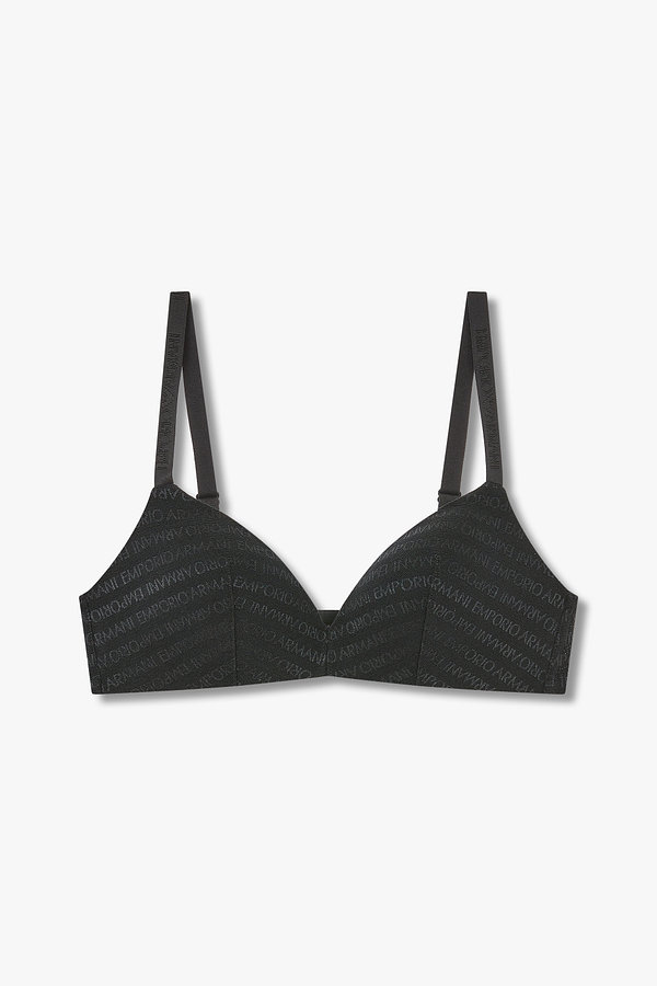 Emporio Armani Underwear엠포리오 아르마니 언더웨어 여성 로고 패턴 패디드 트라이앵글 브라 Si