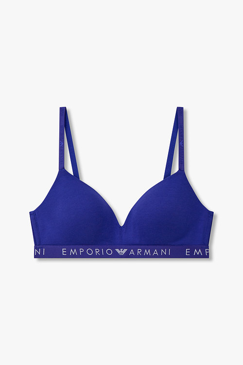 Emporio Armani Underwear엠포리오 아르마니 언더웨어 여성 로고 밴딩 패디드 트라이앵글 브라 Si