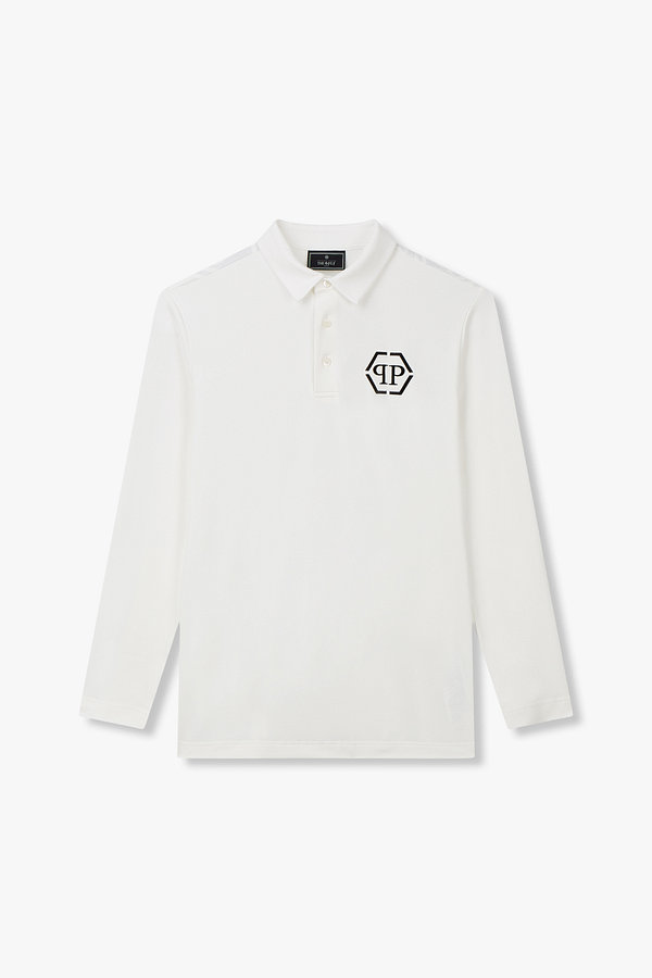 Philipp Plein Golf필립플레인 골프 Men 콘트라스트 그래픽 롱 슬리브 폴로 Sivillage 에스