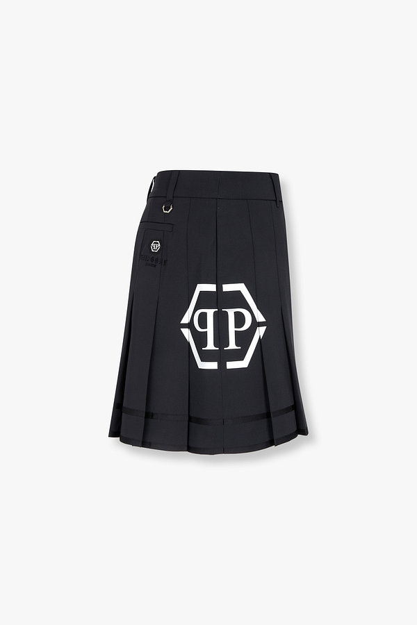 Philipp Plein Golf필립플레인 골프 Women 헥사 빅 로고 플리츠 스커트 Sivillage 에스