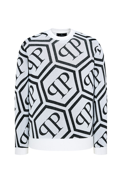 Philipp Plein Golf필립플레인 골프 Men 헥사 모노그램 크루넥 스웨터 Sivillage 에스아이빌리지