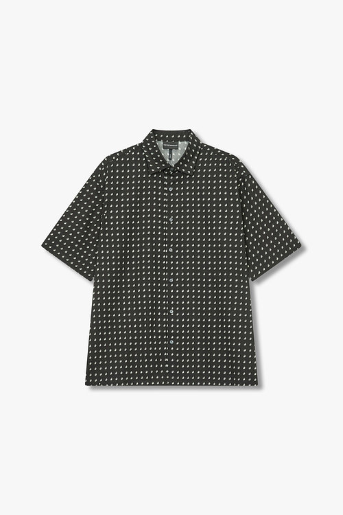 Emporio Armani엠포리오 아르마니 남성 이글 패턴 오버핏 리오셀 셔츠 Sivillage 에스아이빌리지